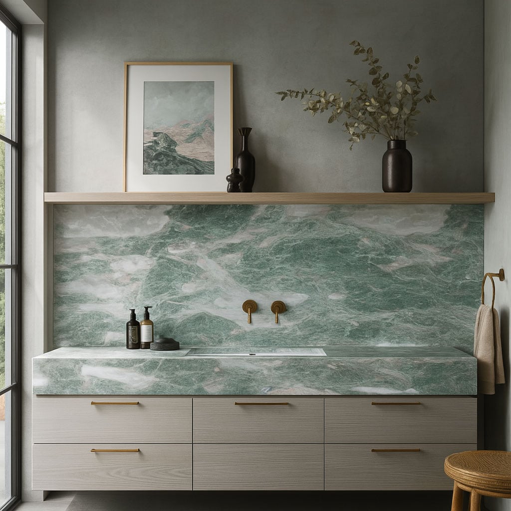 Alba Chiara Marble Slab - Kitchen Benchtops, Bathrooms, Flooring ...