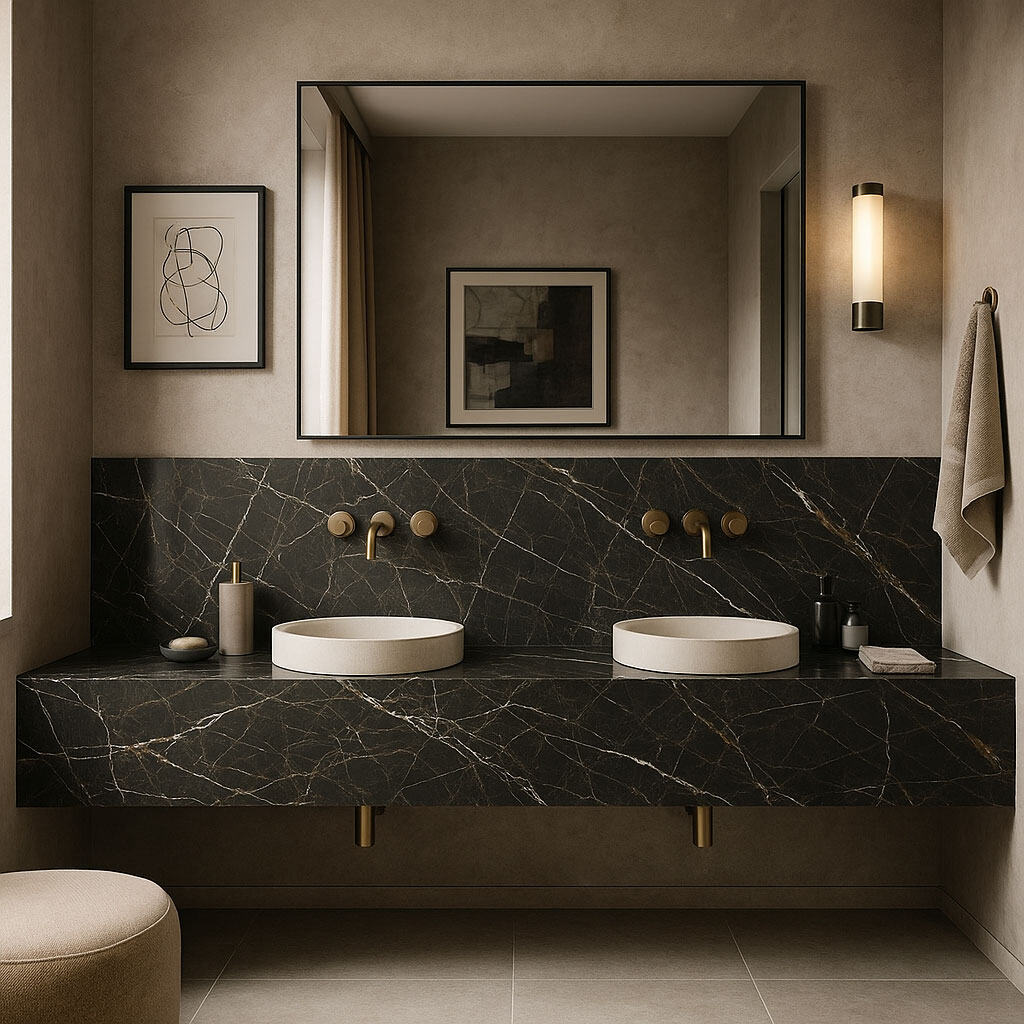 Black Hawk Marble Slab - Kitchen Benchtops, Bathrooms, Flooring, Tables ...