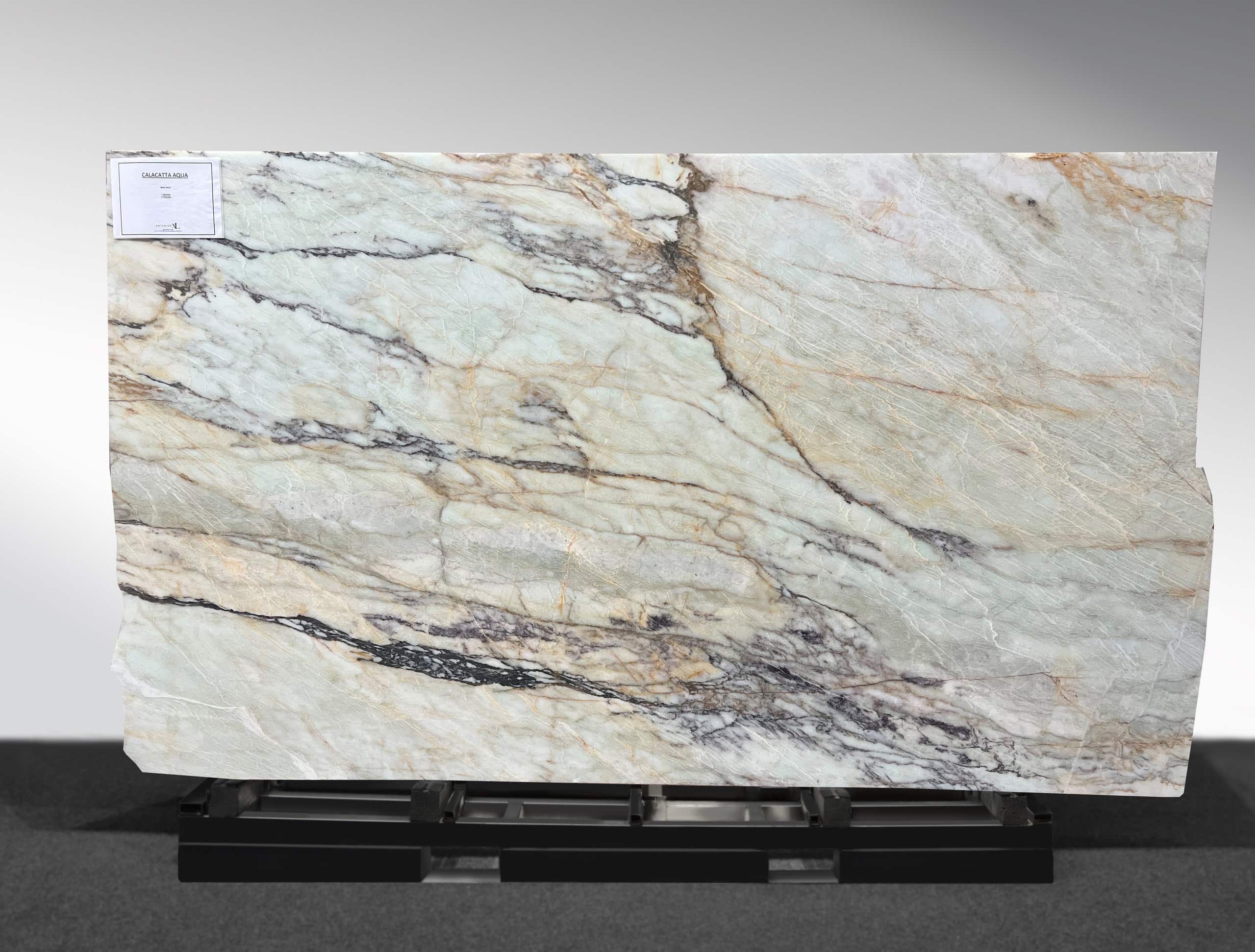 Calacatta Aqua Marble Slab | Kitchen Benchtops, Bathrooms, Flooring ...