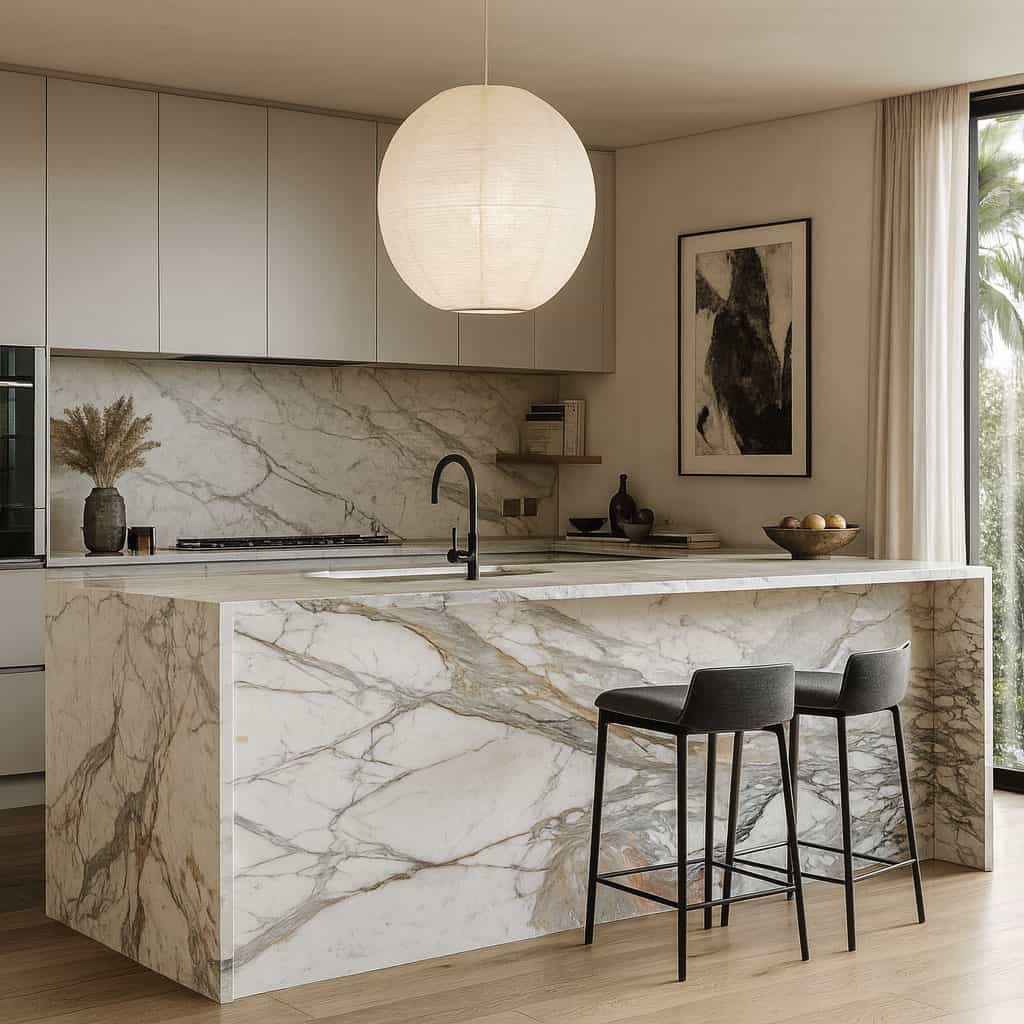 Calacatta Machia Vecchia Marble Slab - Kitchen Benchtops, Bathrooms, Flooring, Tables & Walls ...