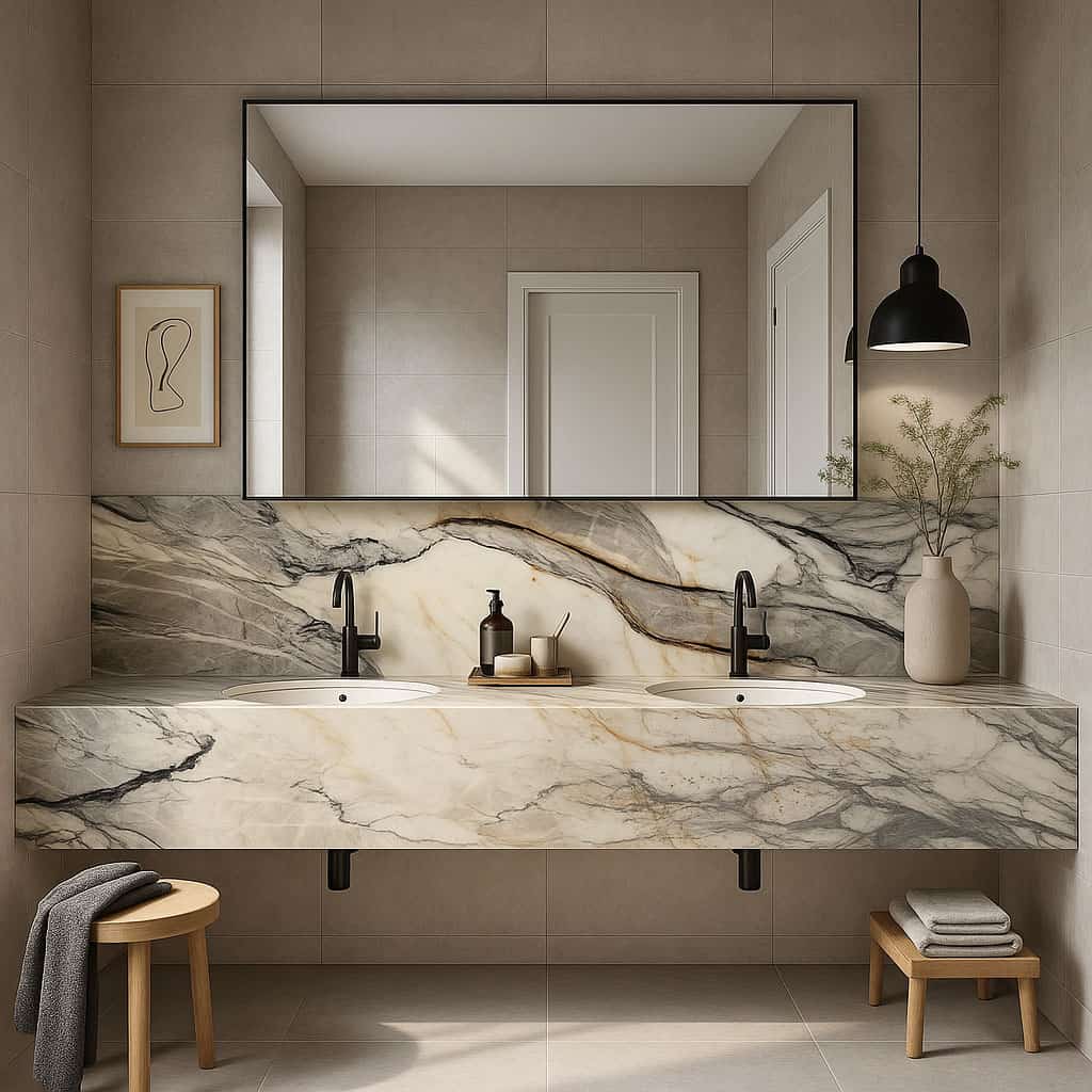 Calacatta Picasso Marble Slab - Kitchen Benchtops, Bathrooms, Flooring ...