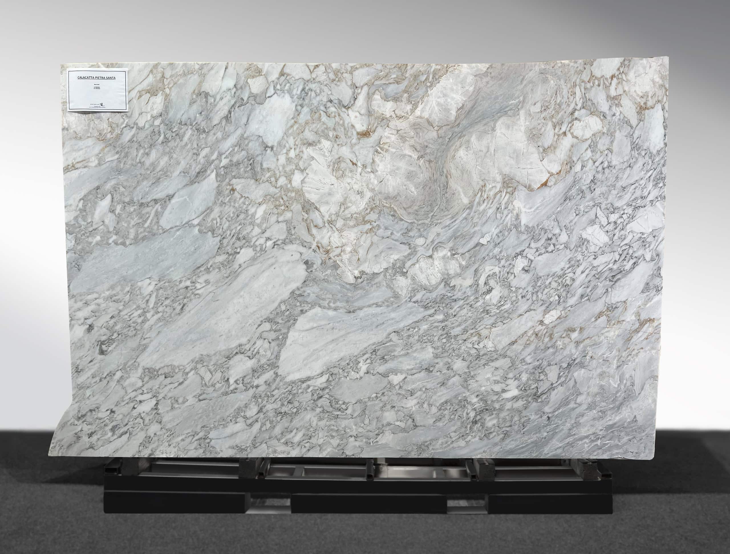 Calacatta Pietra Santa Marble Slab - Kitchen Benchtops, Bathrooms ...