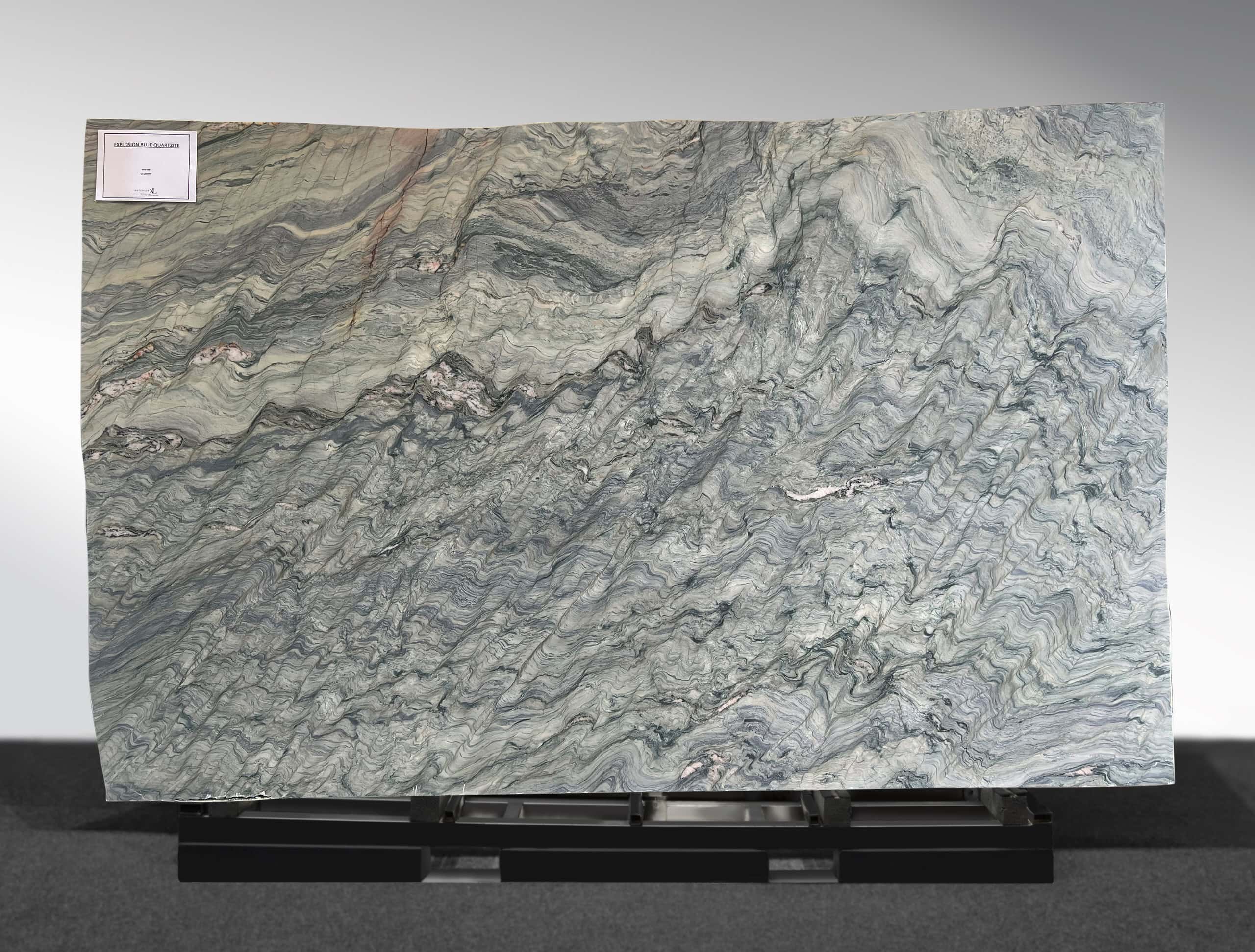 Explosion Blue Quartzite Slab - Kitchen Benchtops, Bathrooms, Flooring ...