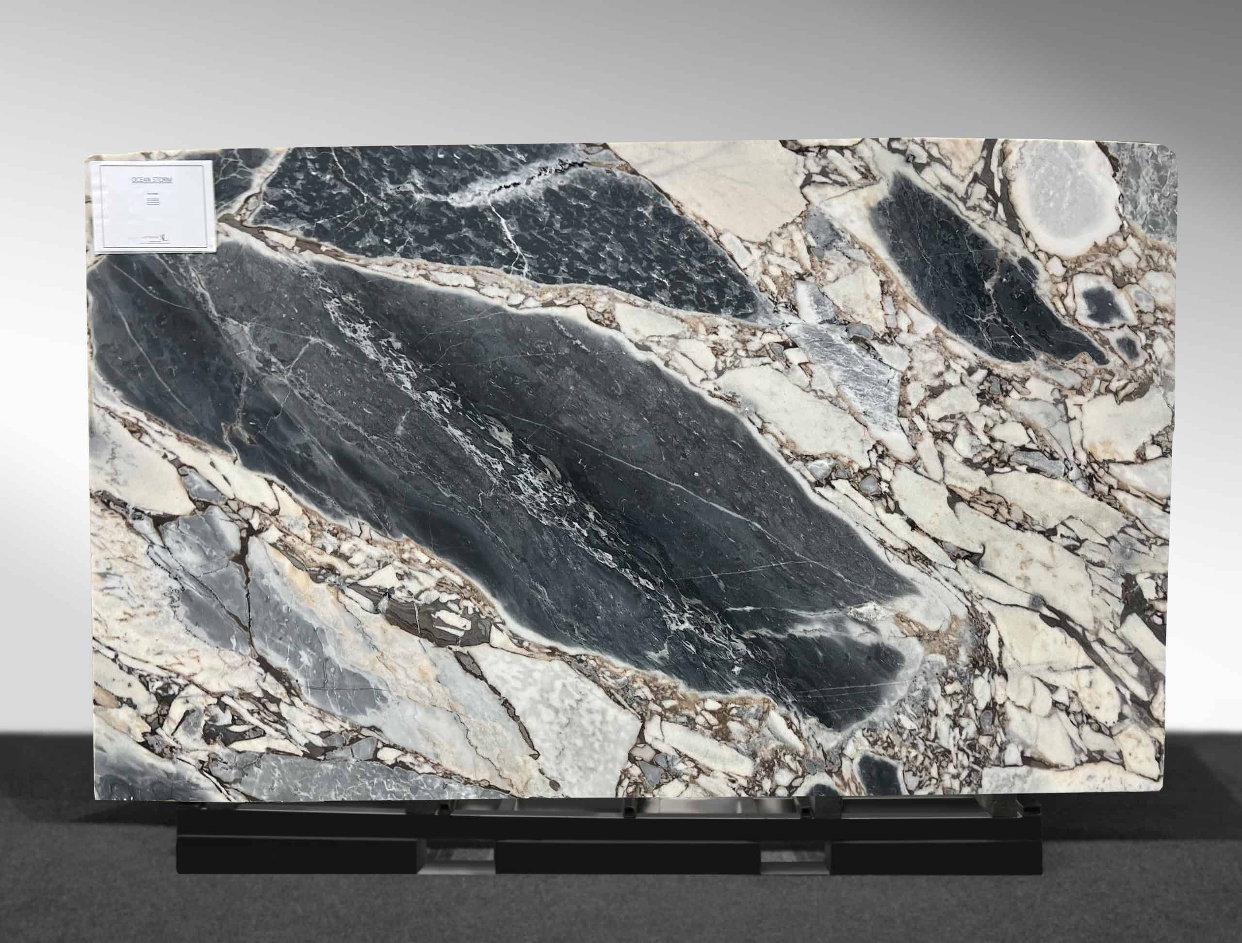 Ocean Storm Marble Slab | Kitchen Benchtops, Bathrooms, Flooring ...