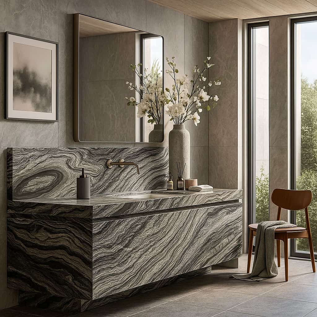 Silver Stream Marble Slab - Kitchen Benchtops, Bathrooms, Flooring ...