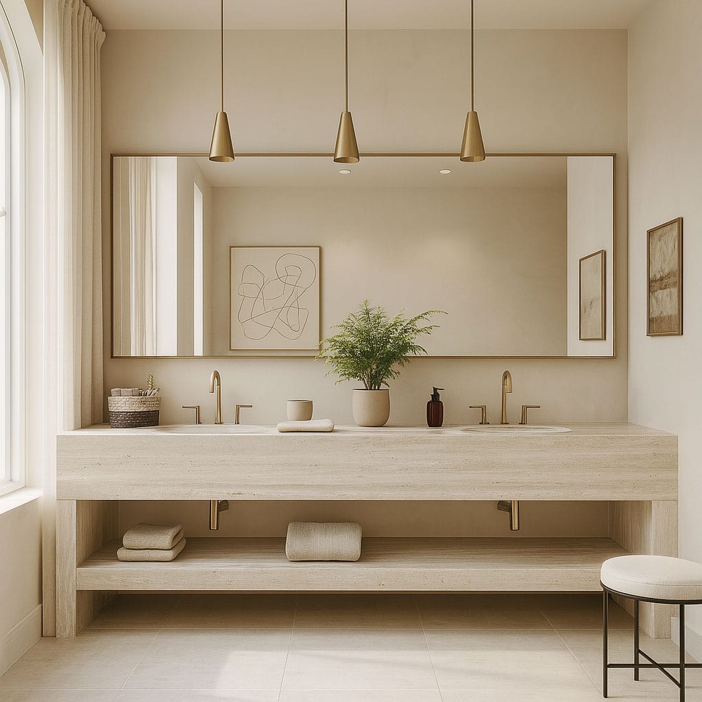 Travertino Light Vein Cut Porcelain Slab | Italian Porcelain | Sydney ...